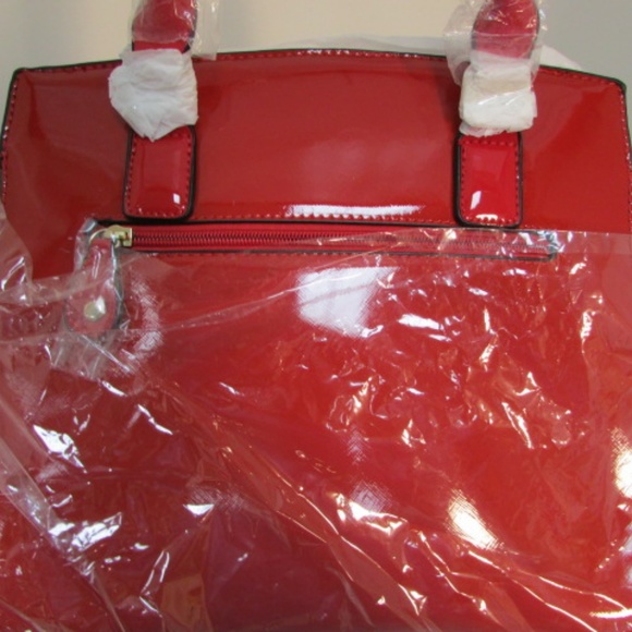 Isabelle | Bags | Isabelle Red Lead Free Vegan Leather Satchel | Poshmark